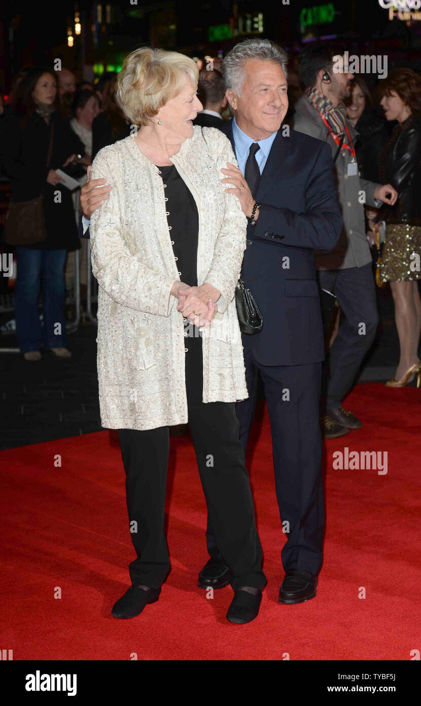 English actress Maggie Smith and American actor Dustin Hoffman attend ...