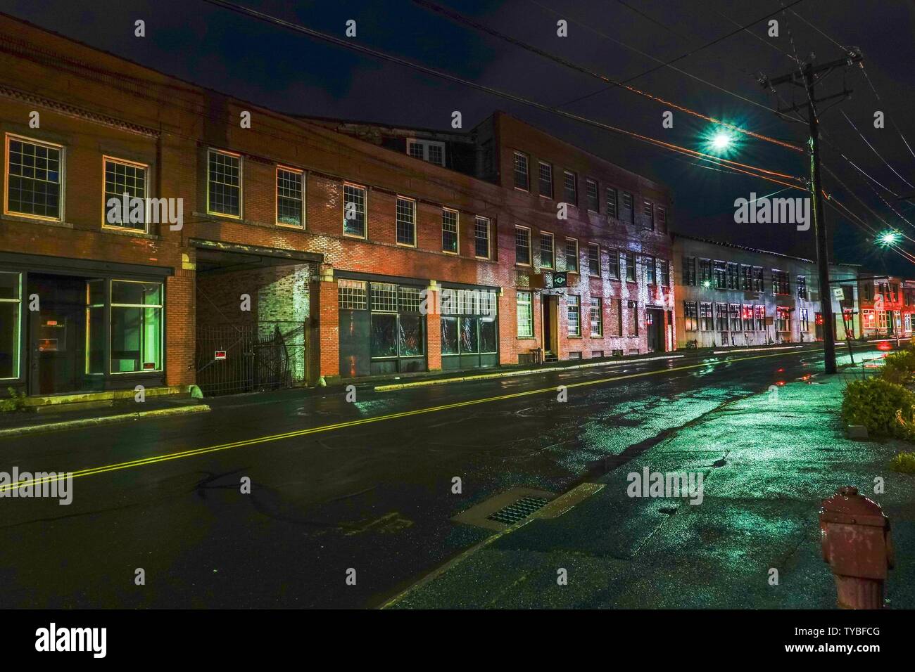Torrington, Connecticut, USA The old industrial mill town landscape at ...