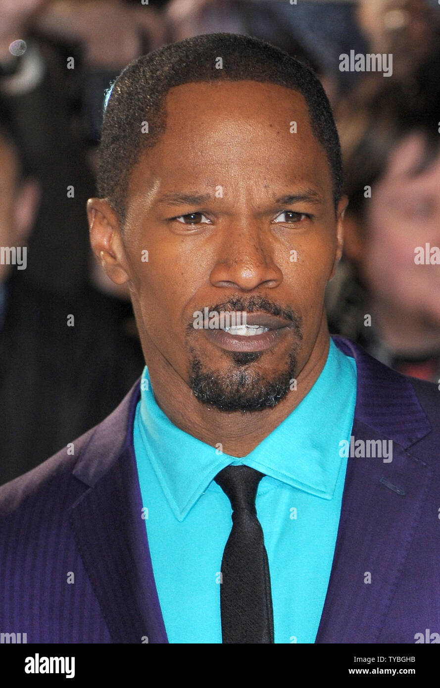 American actor Jamie Fox attends The UK premiere of "Django Unchained ...