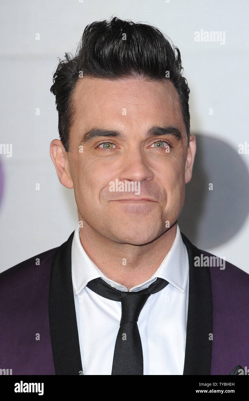 English singer Robbie Williams attends The Brit Awards 2013 at The O2 ...
