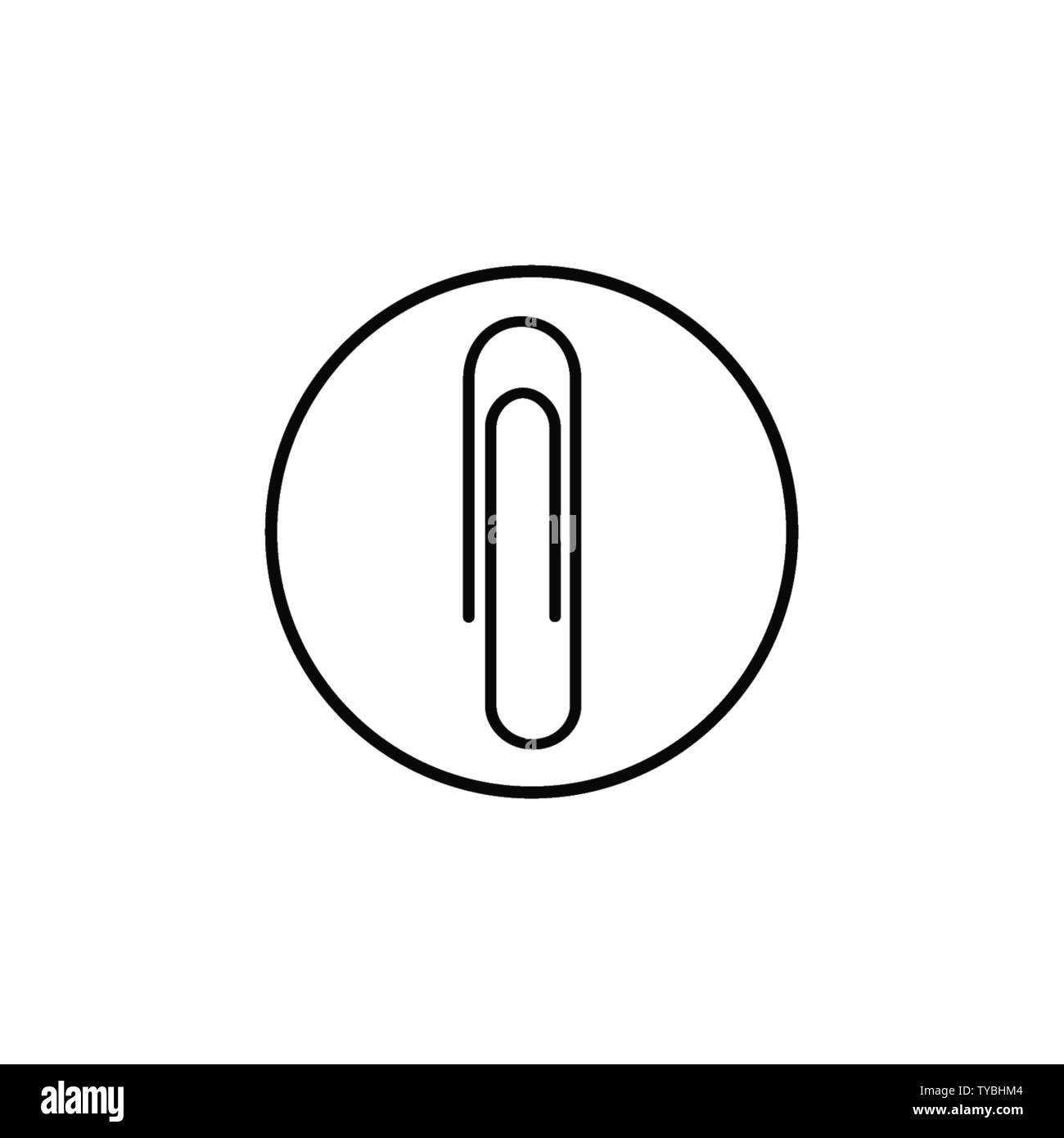Vector illustration, flat design. Paper clip icon Stock Vector Image ...