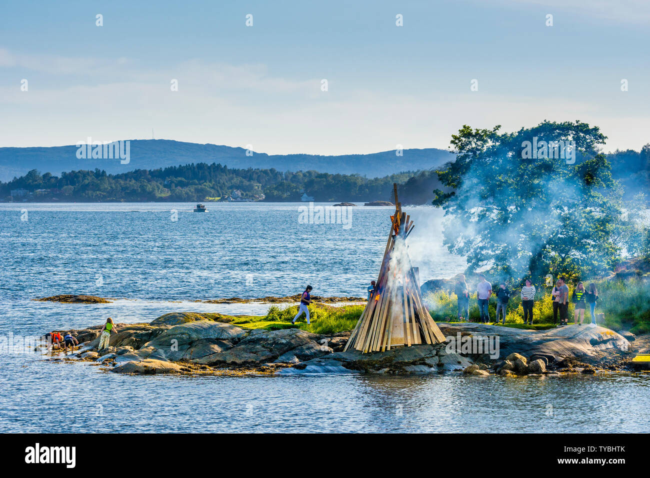 The celebration of midsummer in Norway and the birth of st. John Stock ...