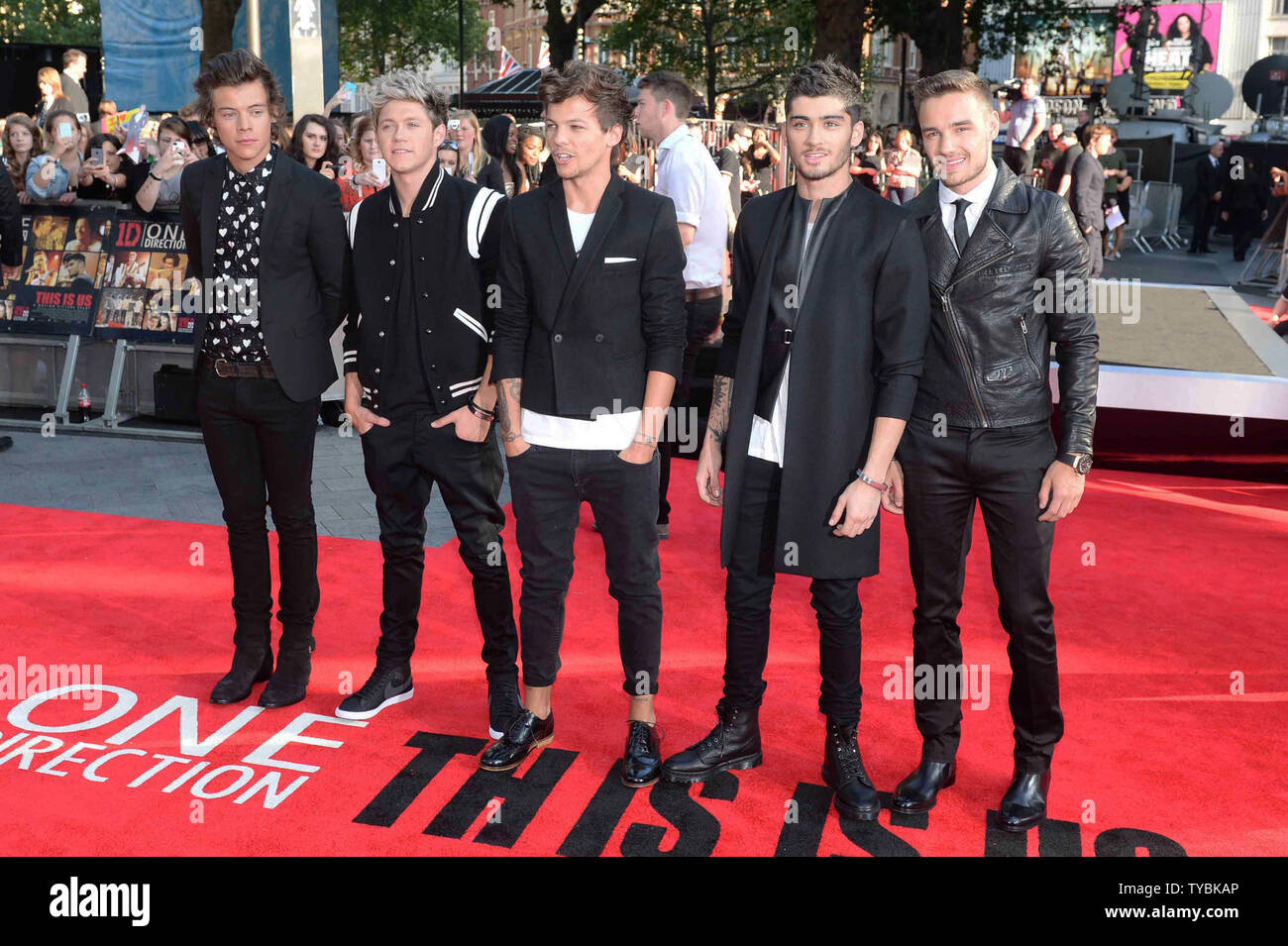 Niall Horan, Zayn Malik, Liam Payne, Harry Styles and Louis Tomlinson of British boy band One ...