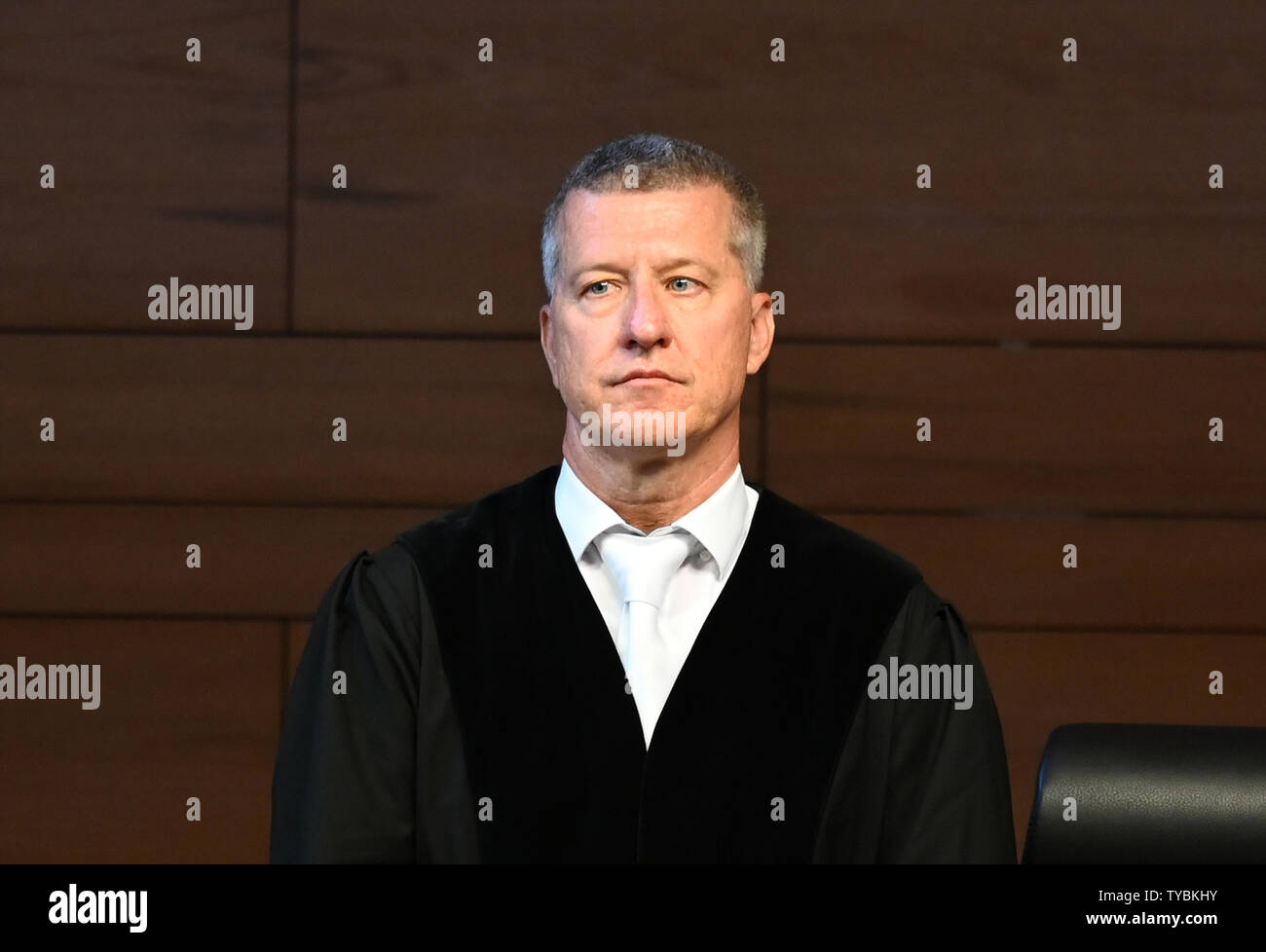 Freiburg, Germany. 26th June, 2019. The presiding judge Stefan Bürgelin ...