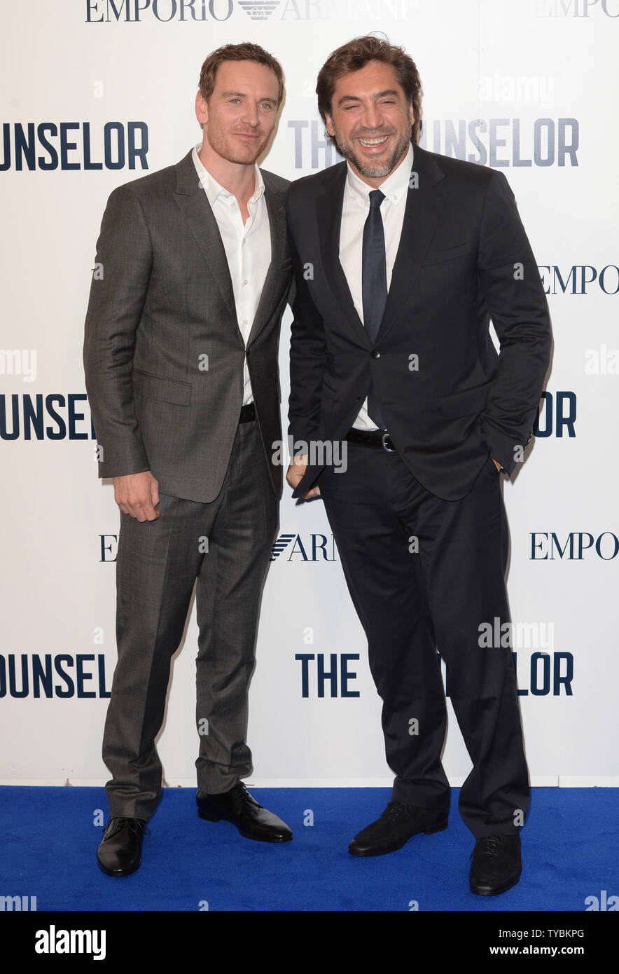 German-Irish actor Michael Fassbender and Spanish actor Javier Bardem ...