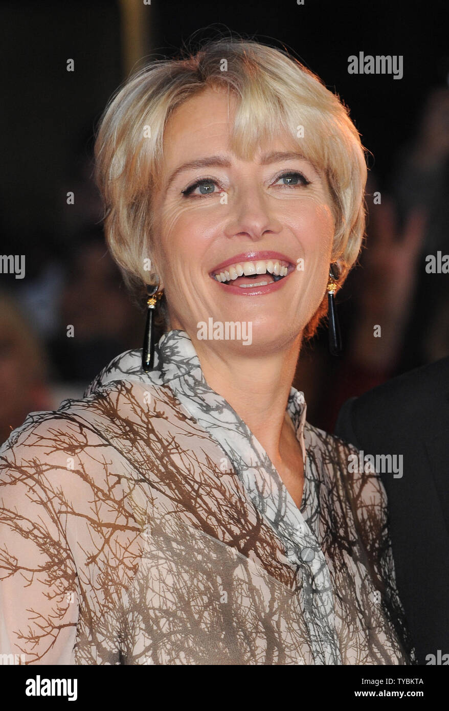 English actress Emma Thompson attends The 57th London Film Festival ...