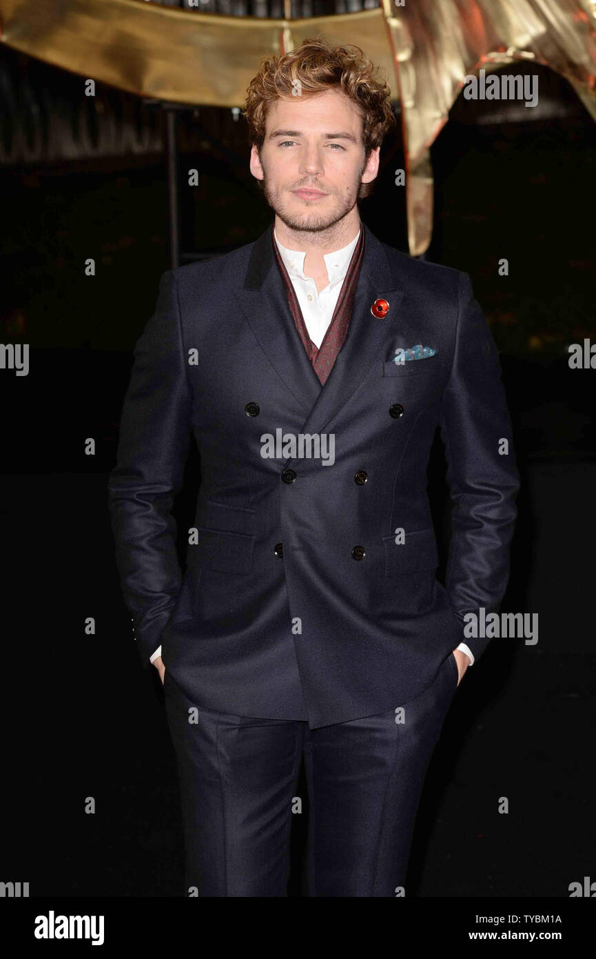 English actor Sam Claflin attends the World Premiere of "The Hunger ...