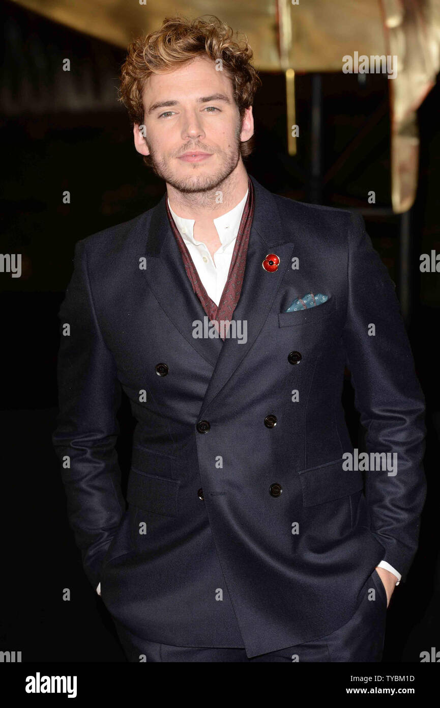 English actor Sam Claflin attends the World Premiere of "The Hunger ...