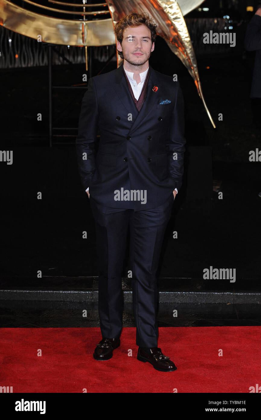 English actor Sam Claflin attends the World Premiere of "The Hunger ...
