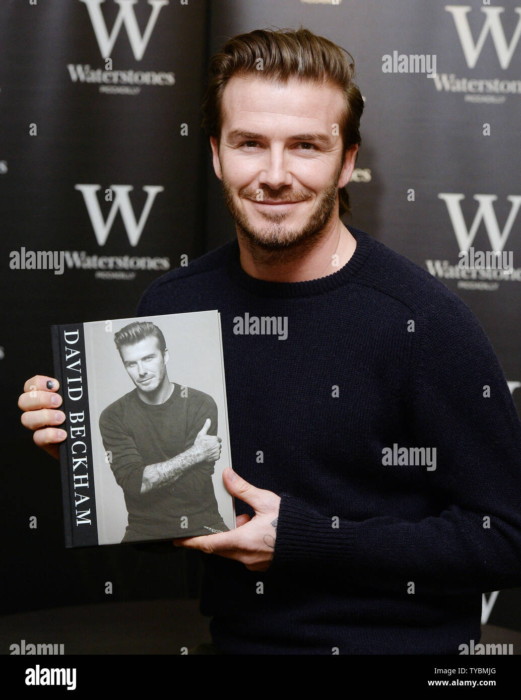 British fotballer David Beckham attends a signing of his new ...