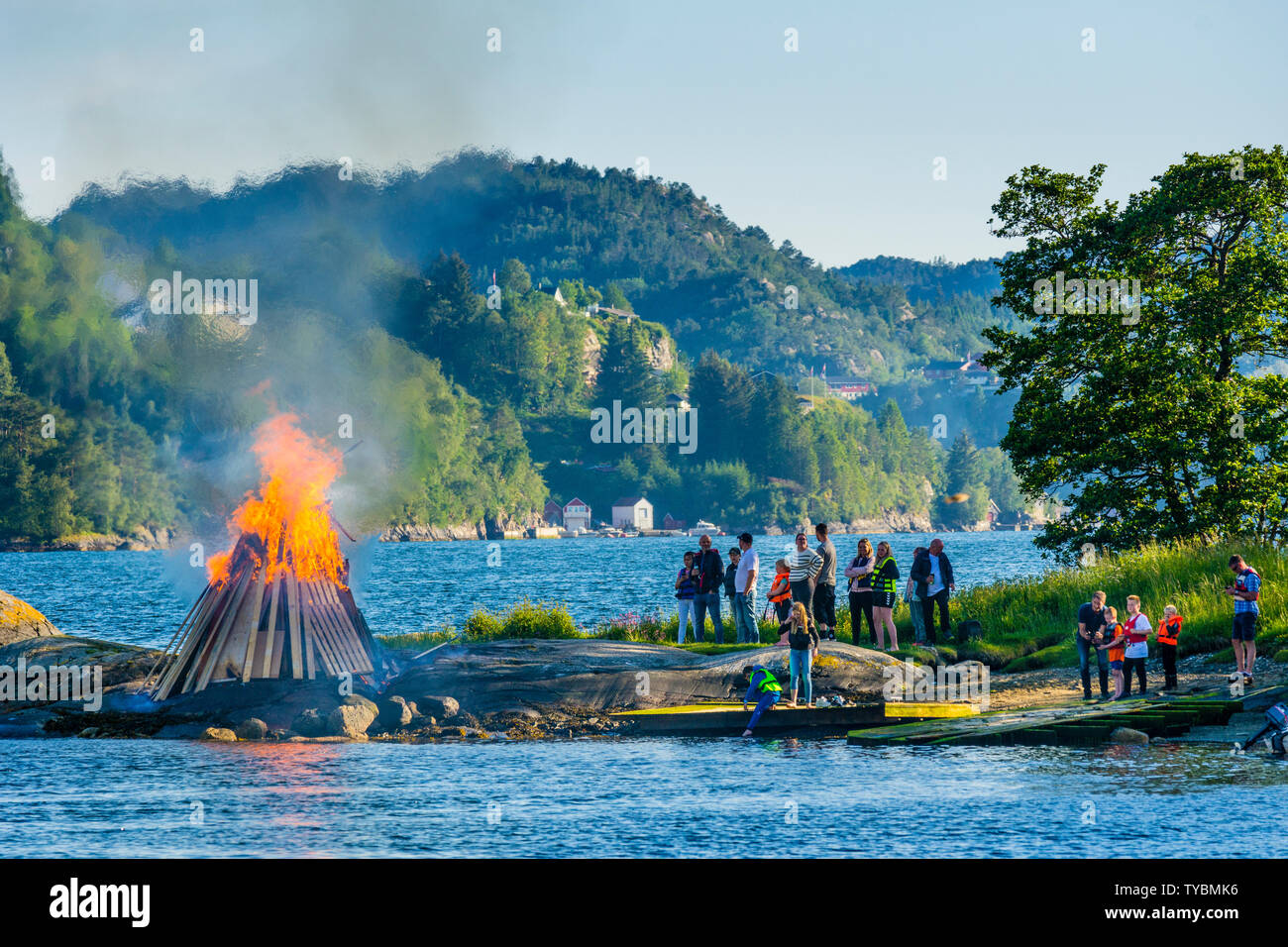The celebration of midsummer in Norway and the birth of st. John Stock ...