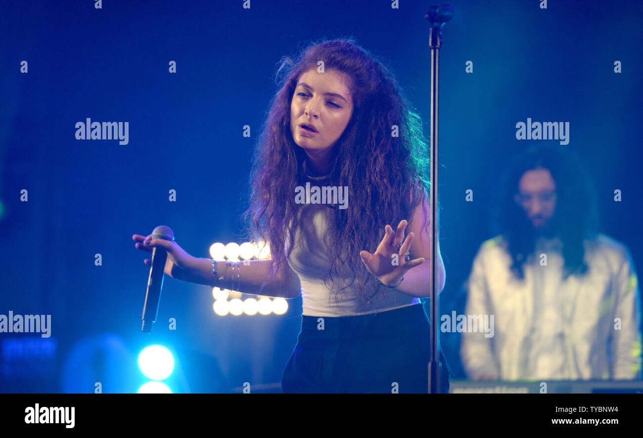 New Zealand singer-songwriter Lorde performs live during BBC Radio 1's ...