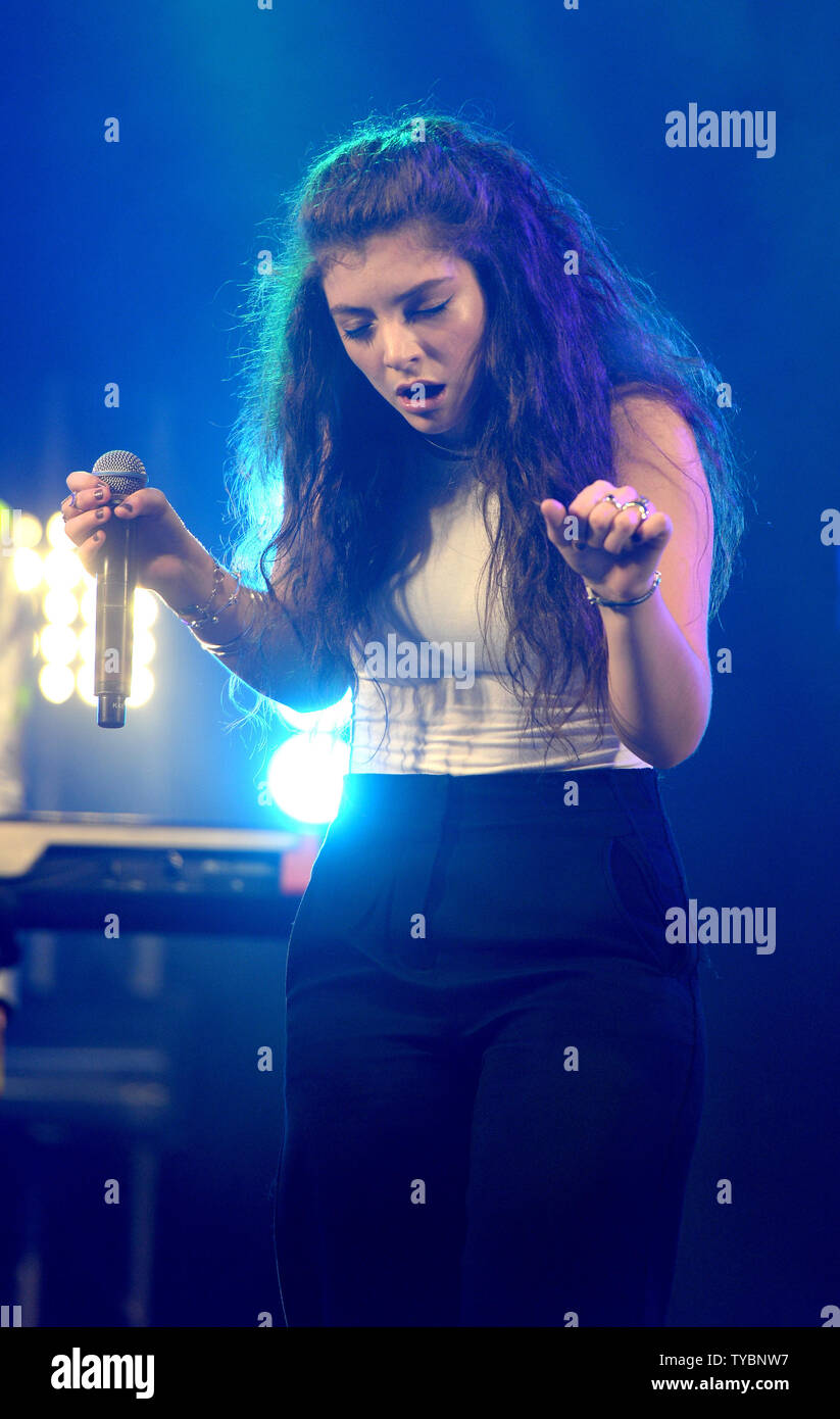 New Zealand singer-songwriter Lorde performs live during BBC Radio 1's ...