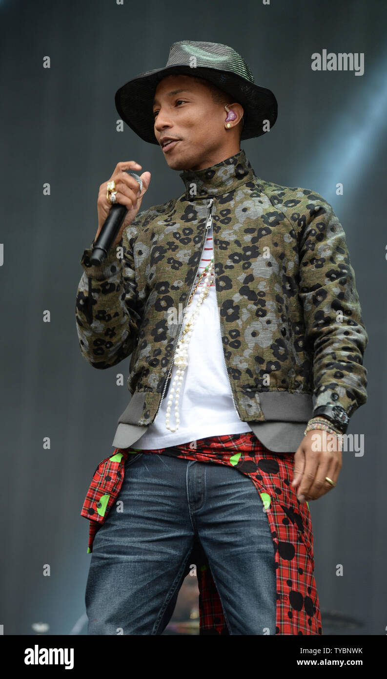 American singer-songwriter Pharrell Williams performs live during BBC ...