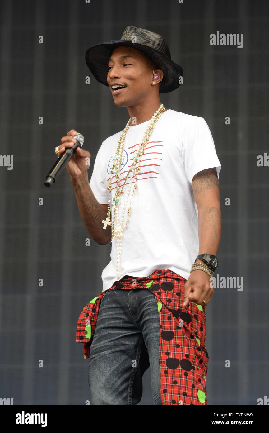 American singer-songwriter Pharrell Williams performs live during BBC ...