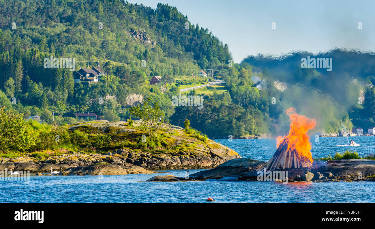 The celebration of midsummer in Norway and the birth of st. John Stock ...