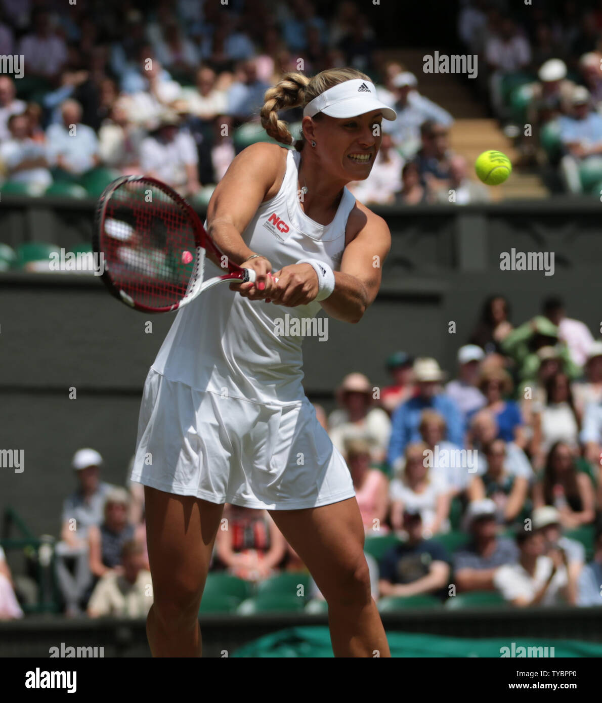 Germany's Angelique Kerber returns the ball in her match against ...