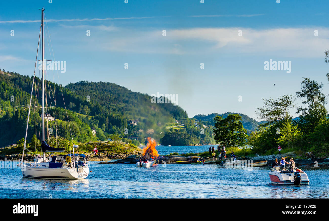 The celebration of midsummer in Norway and the birth of st. John Stock ...