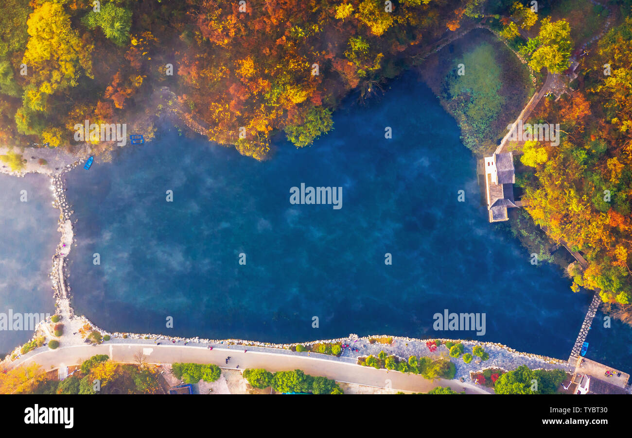 Bird's eye view of Pearl Spring Stock Photo - Alamy