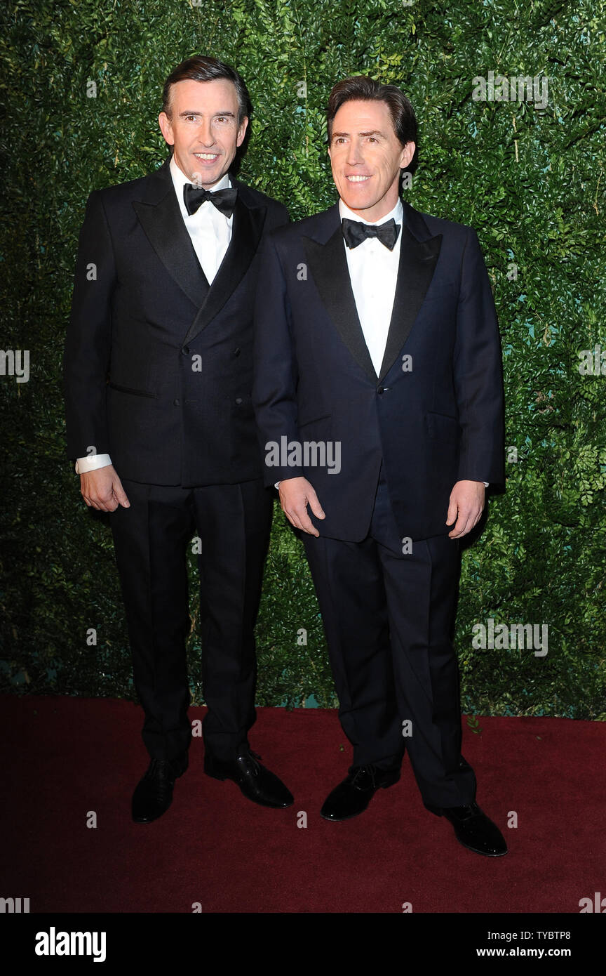 English actor Steve Coogan and Welsh actor Rob Brydon attend the London ...