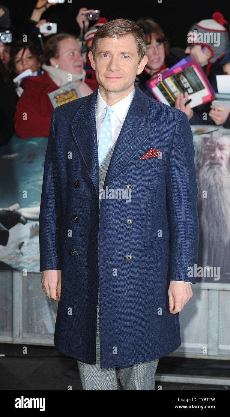 English actor Martin Freeman attends the World Premiere of 'The Hobbit ...