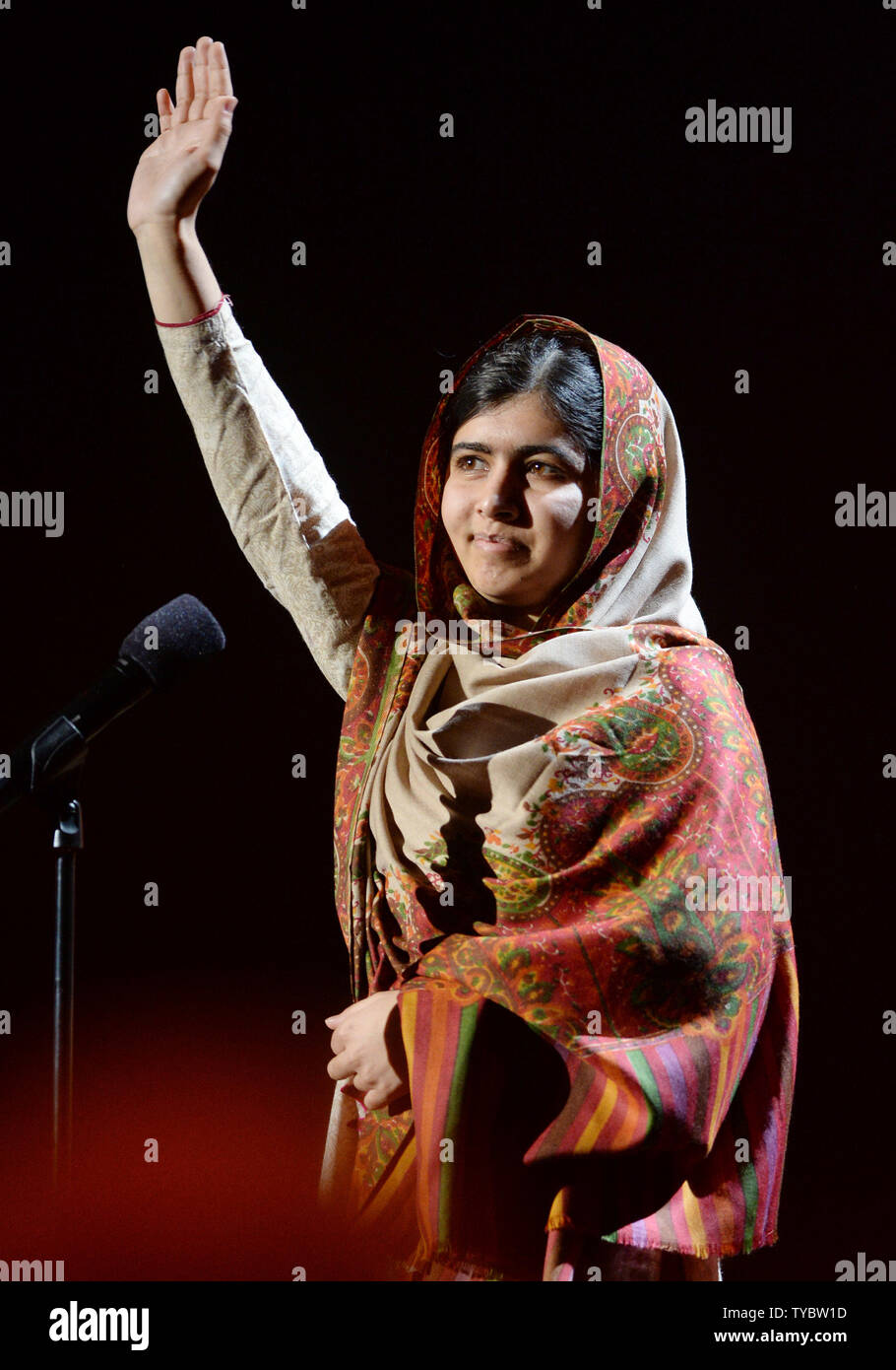 Pakistani activist for female education Malala Yousafzai attends at the ...