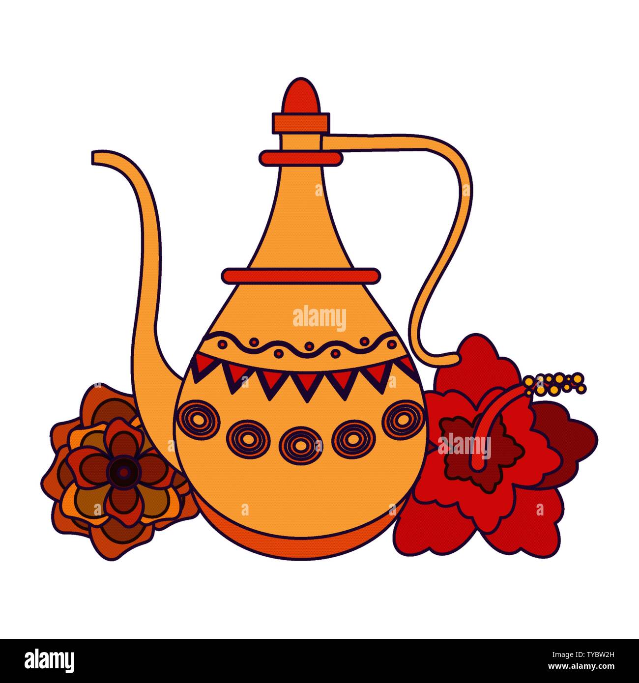 indian traditional teapot icon cartoon Stock Vector Image & Art - Alamy