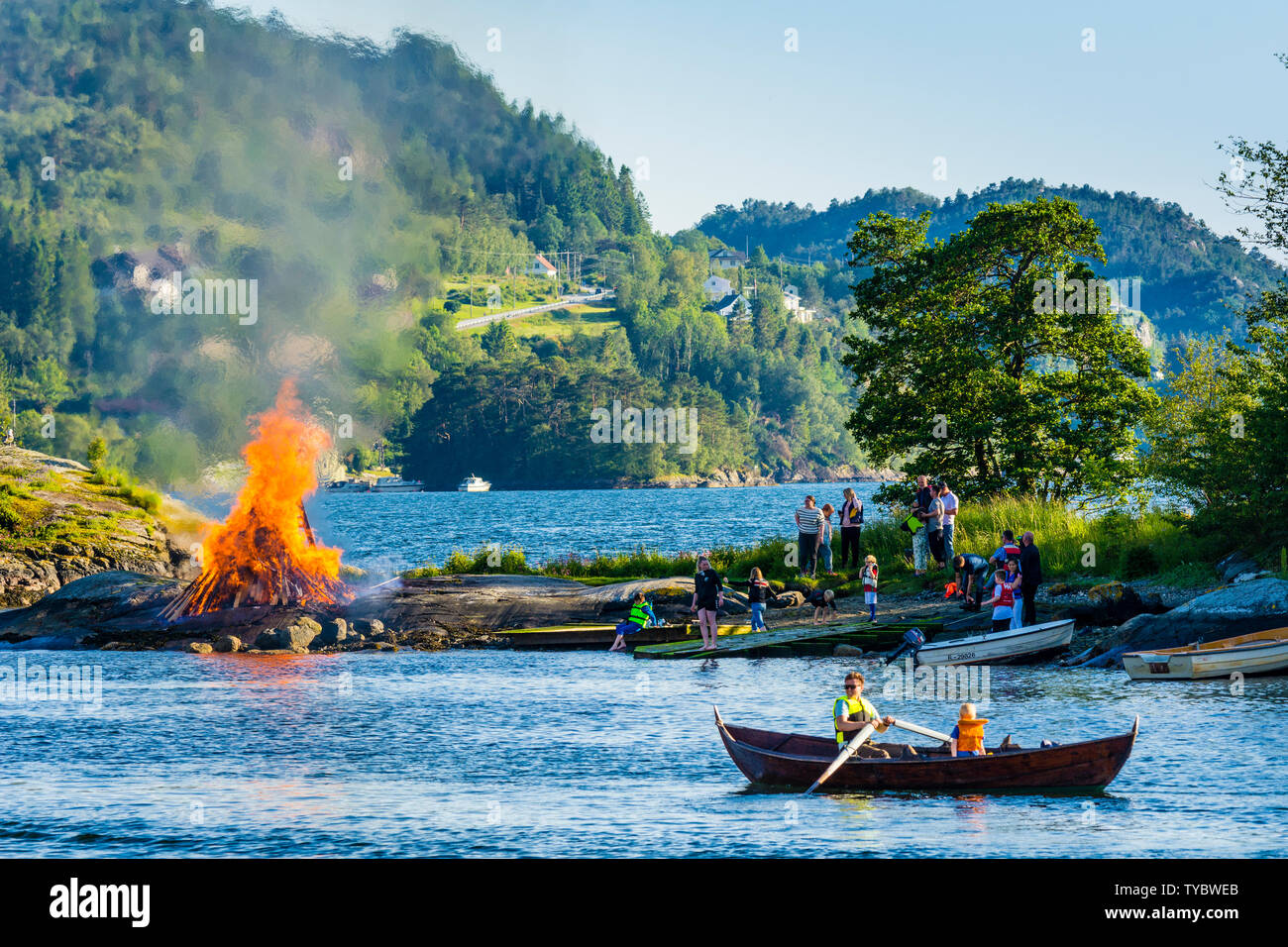 The celebration of midsummer in Norway and the birth of st. John Stock ...