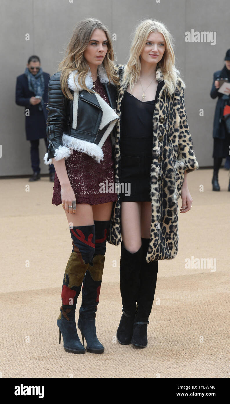English model Cara Delevingne and English model Lily Donaldson attend ...