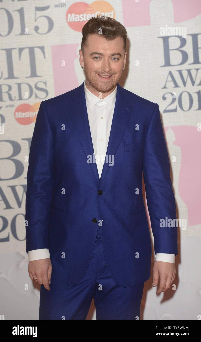English singer Sam Smith attends The Brit Awards 2015 in London on ...