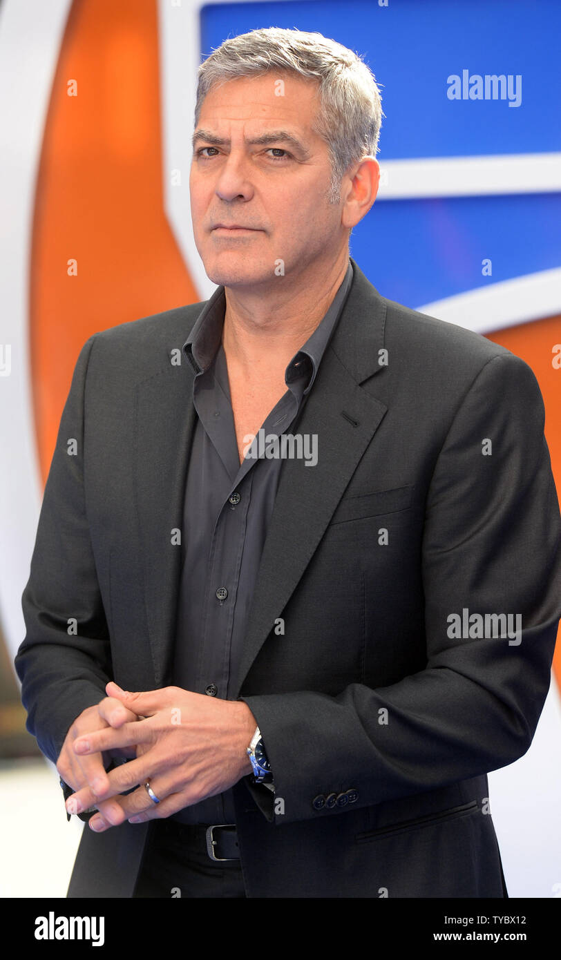 American actor George Clooney attends the European Premiere of ...