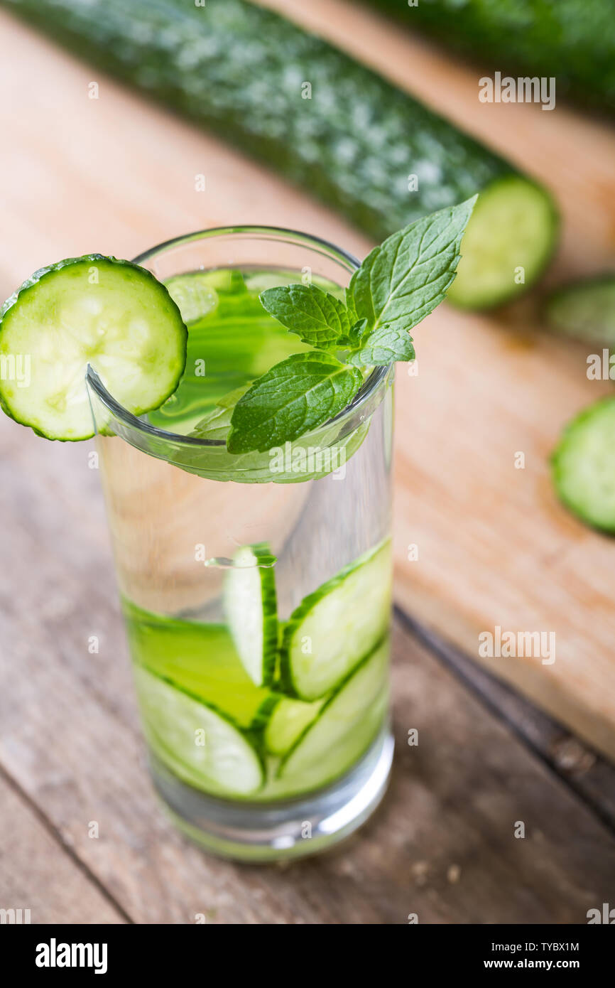 Fresh cucumber water Stock Photo - Alamy