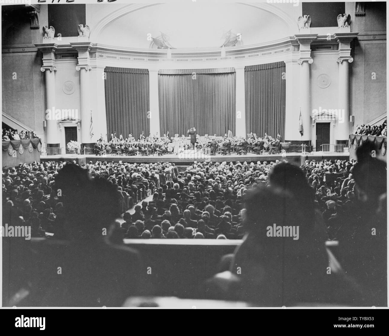 Photograph of Constitution Hall during Margaret Truman's concert, with ...