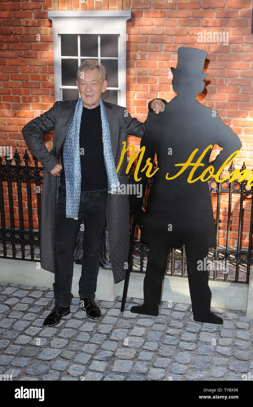 English actor Sir Ian McKellen attends the UK Premiere of 'Mr Holmes ...