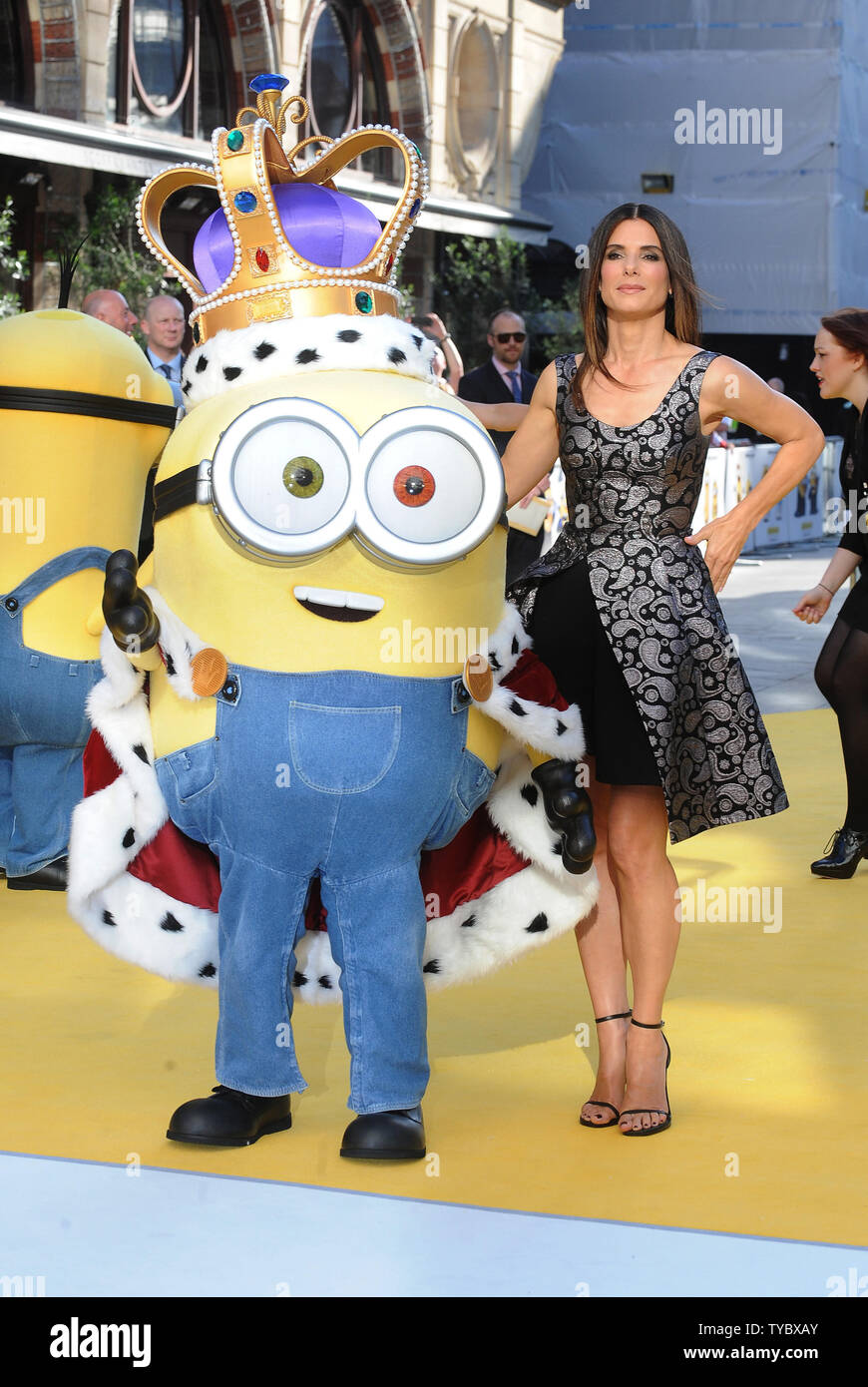 American actress Sandra Bullock attends the World Premiere of 'Minions ...