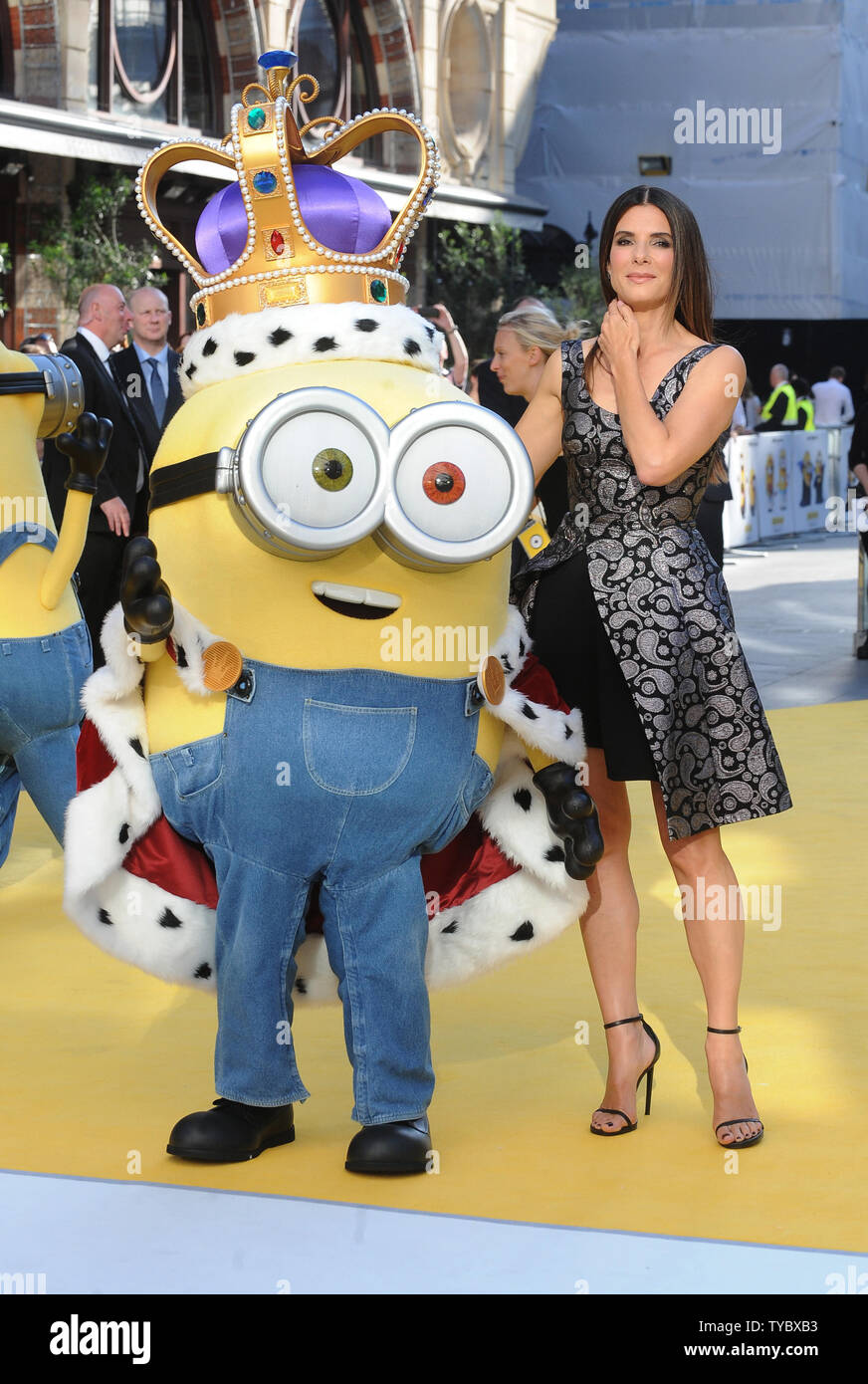 American actress Sandra Bullock attends the World Premiere of 'Minions ...