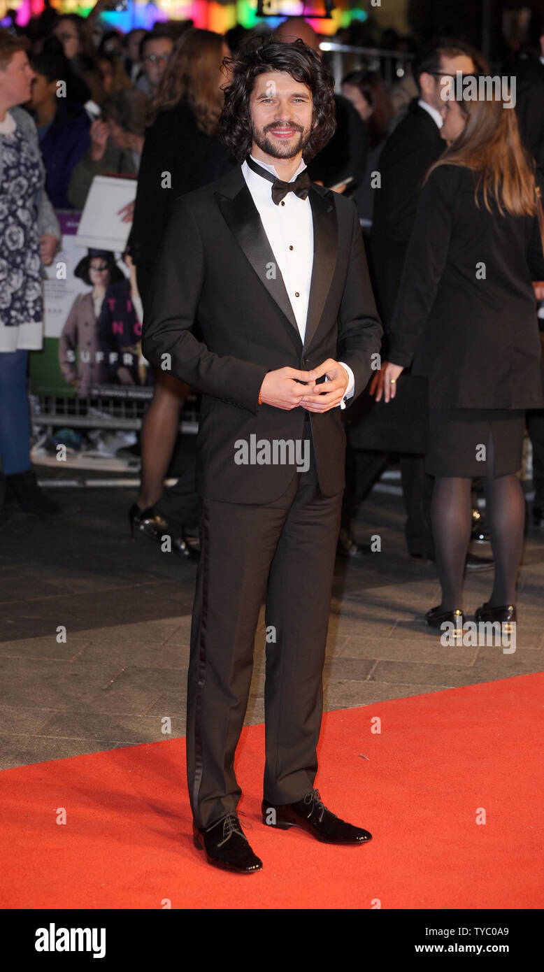 English actor Ben Whishaw attends a screening of 'Suffregette' on the ...