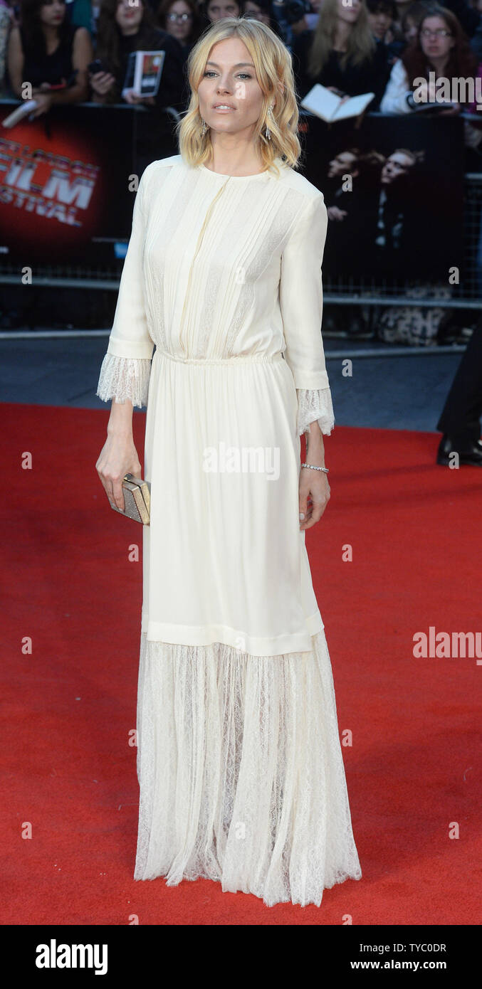 British actress Sienna Miller attends a screening for "High Rise ...