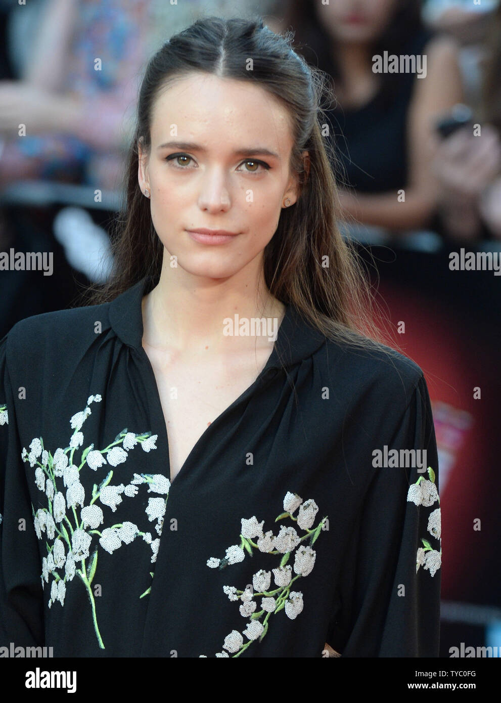 British actress Stacy Martin attends a screening for "High Rise" during ...