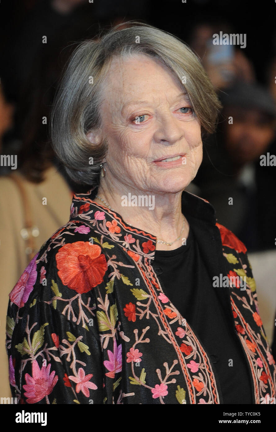 English actor Maggie Smith attends a screening for "The Lady In The Van ...