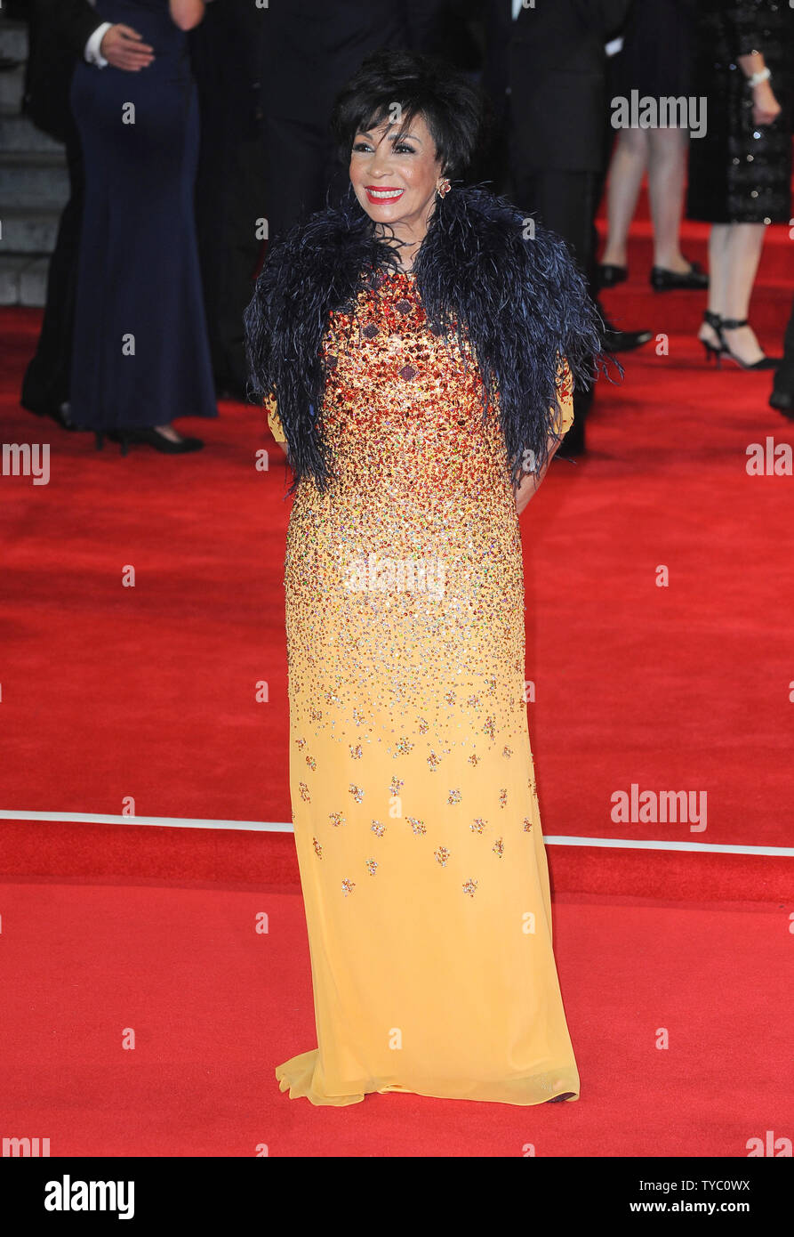 Welsh Singer Shirley Bassey Attends The World Premiere Of New Bond Film