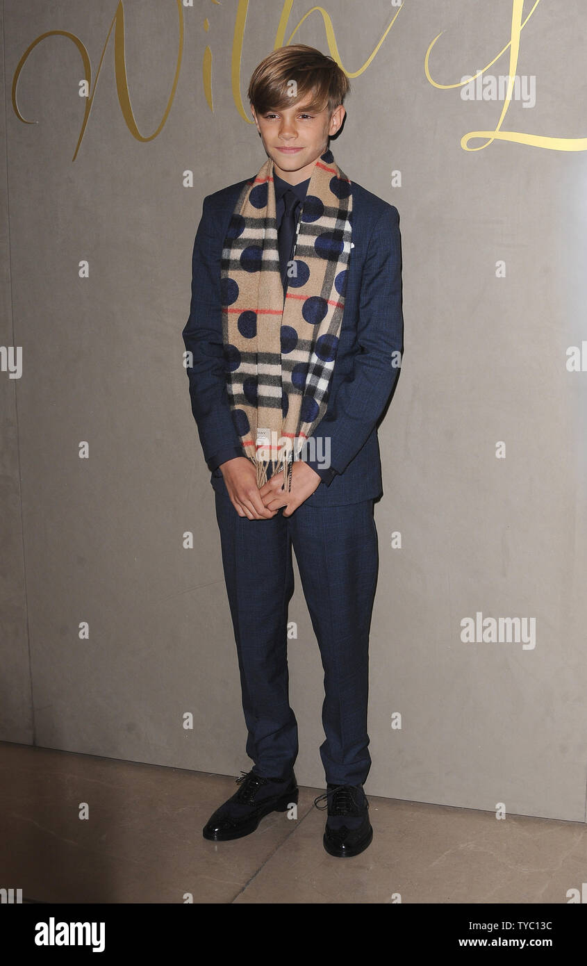 English child model Romeo Beckham attends the Burberry Festive Film ...