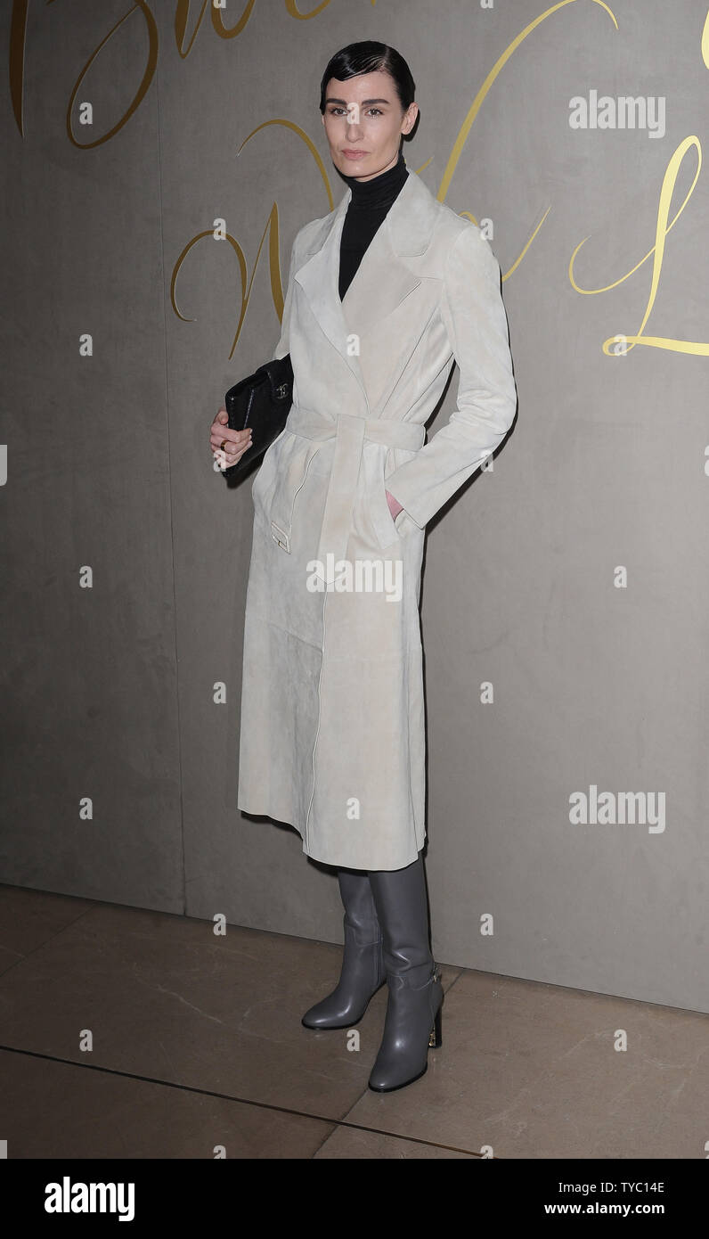 English model Erin O'Connor attends the Burberry Festive Film Premiere ...