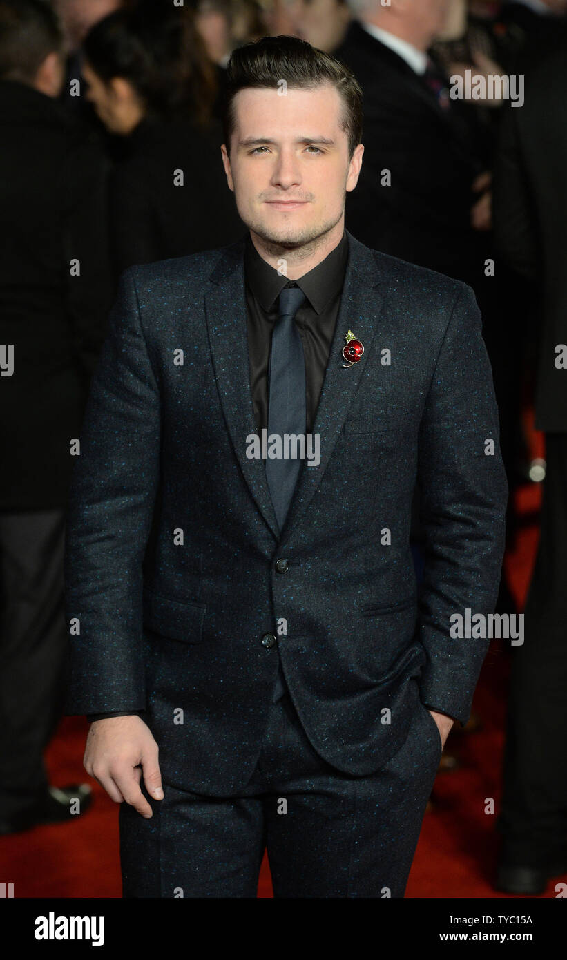 American actor Josh Hutcherson attends the UK Premiere of "The Hunger ...