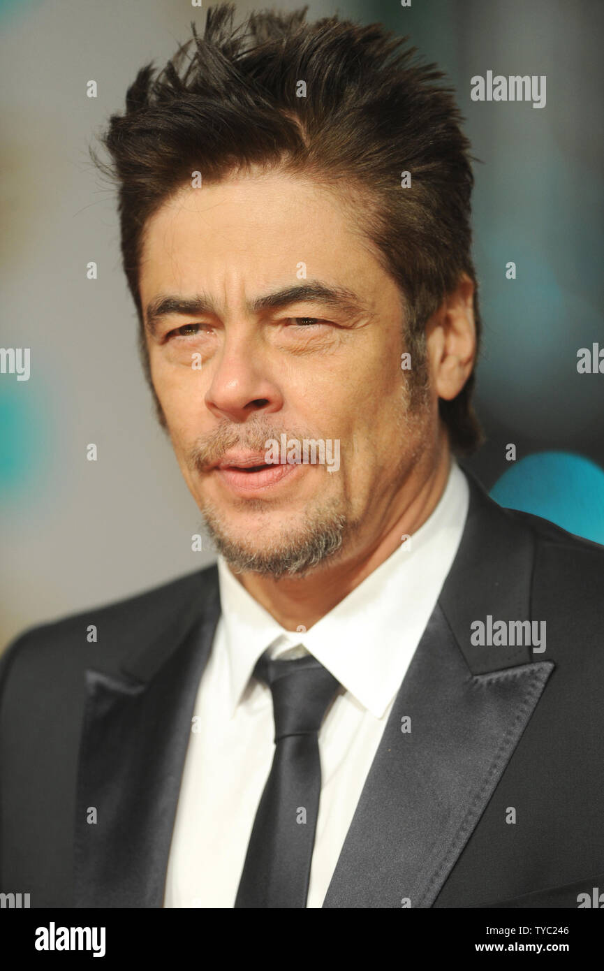 Puerto Rican actor Benicio del Toro attends the EE British Academy Film ...