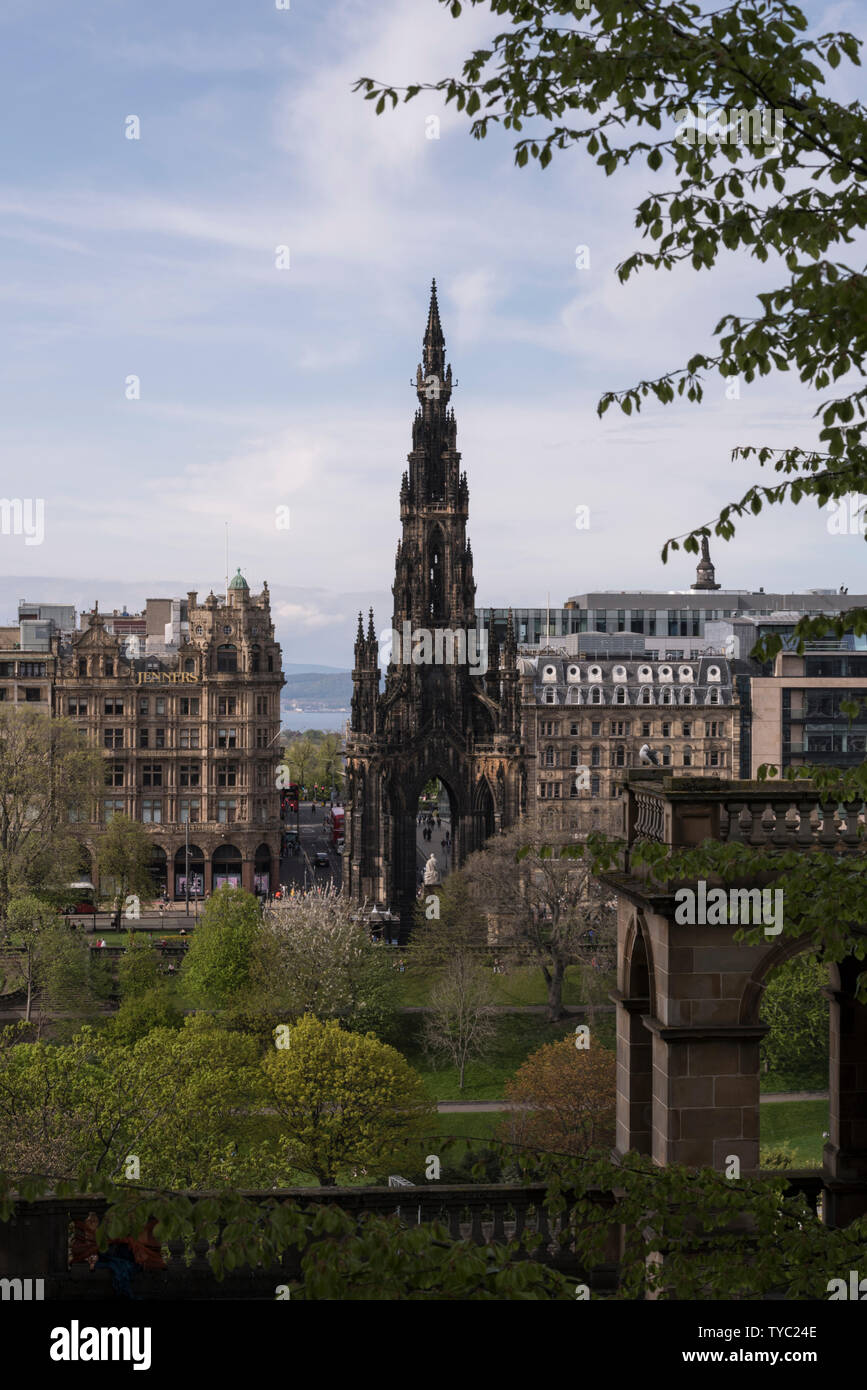 The Scott monument, near Jenners department store, is a major landmark ...