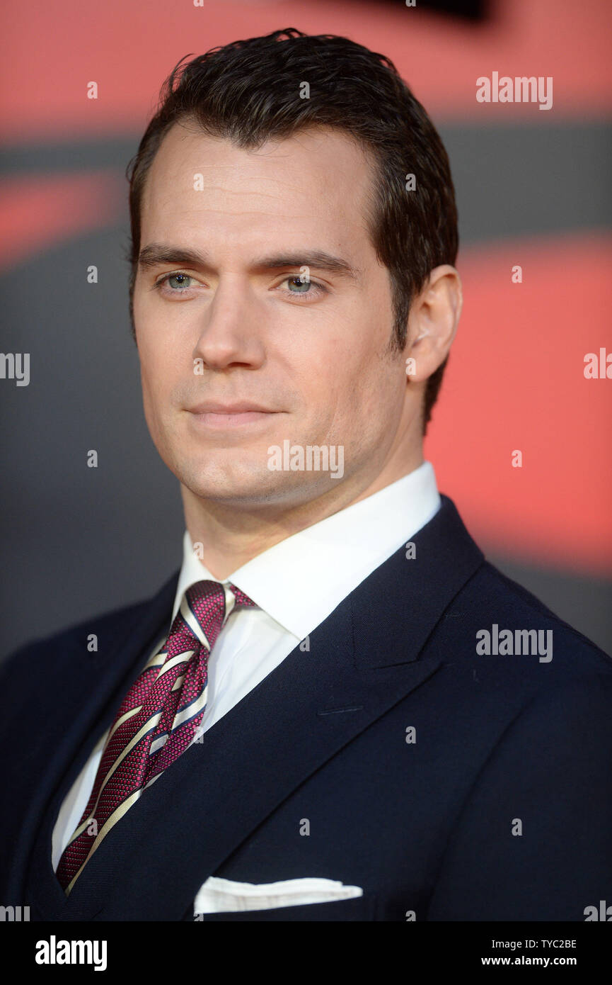British actor Henry Cavill attends the premiere of "Batman v Superman ...