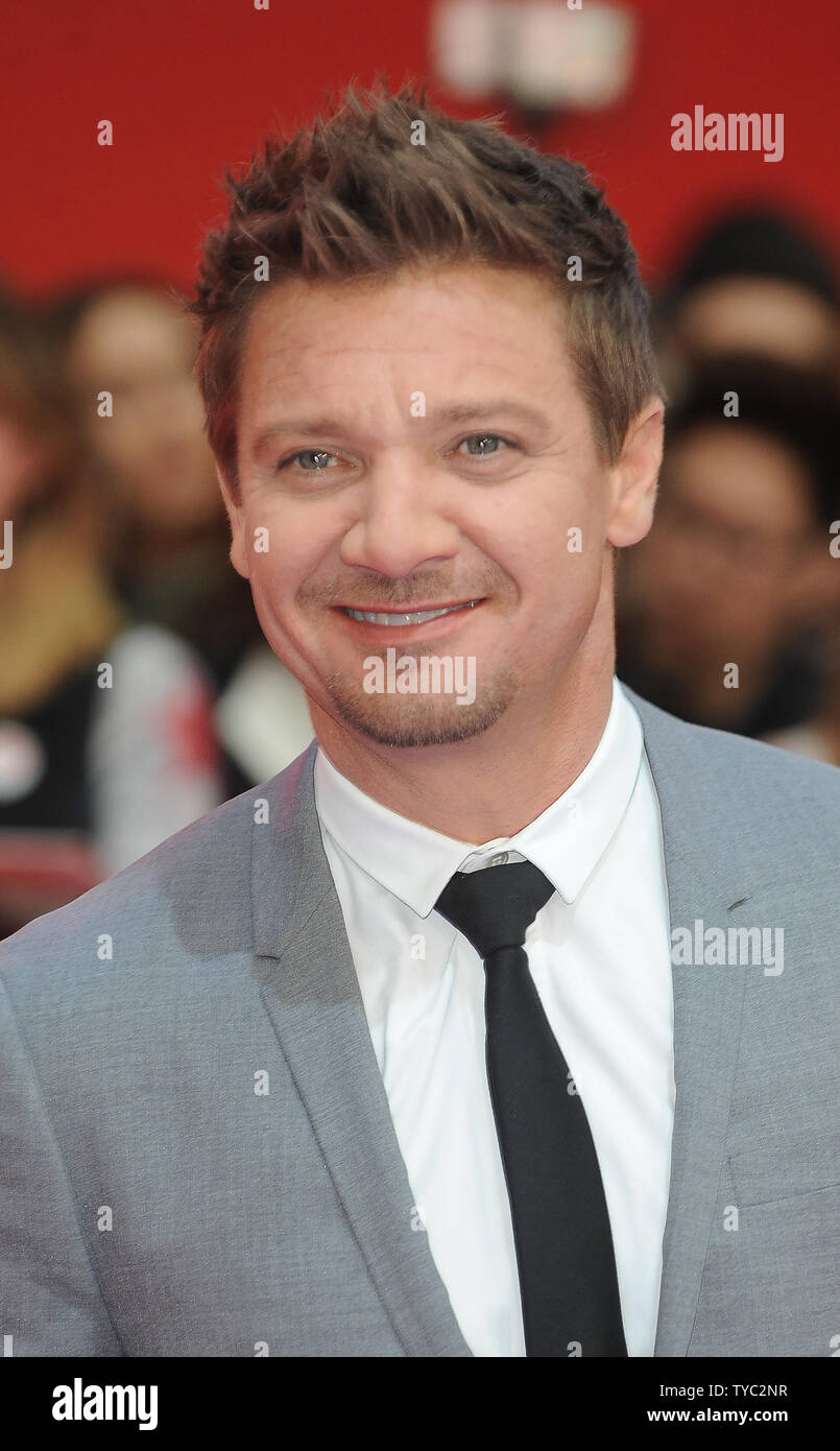 American actor Jeremy Renner attends the UK Premiere of Captain America ...
