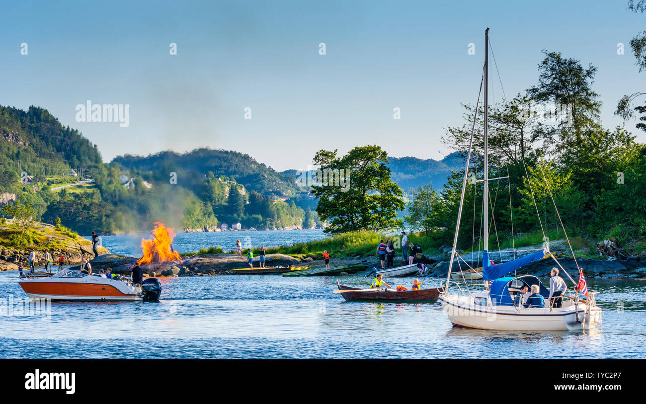The celebration of midsummer in Norway and the birth of st. John Stock ...