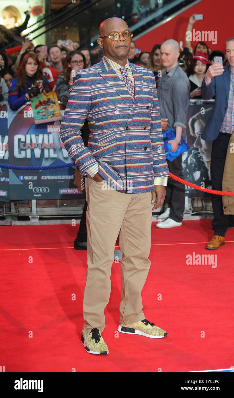 American actor Samuel L. Jackson attends the UK Premiere of Captain ...